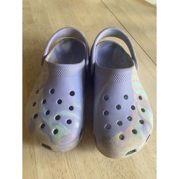 CROCS | Shoes | Crocs Classic Tie Dye Marble Clogs Slip On Water Shoes ...